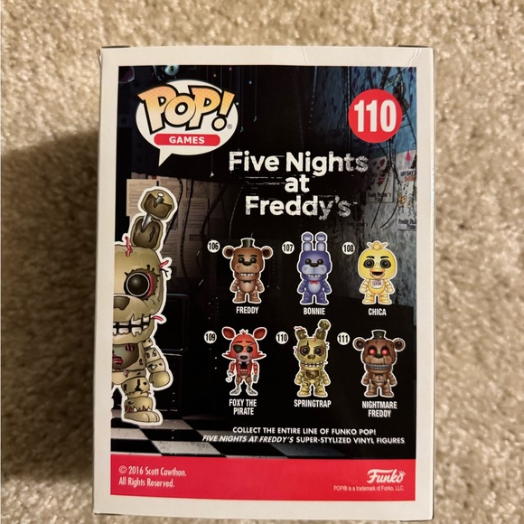 Funko | Other | Five Nights At Freddys Springtrap Funko Pop | Poshmark